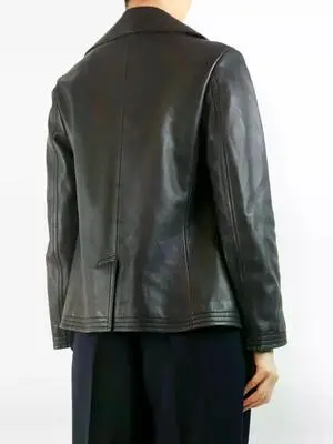 Balenciaga Double-breasted Leather Jacket