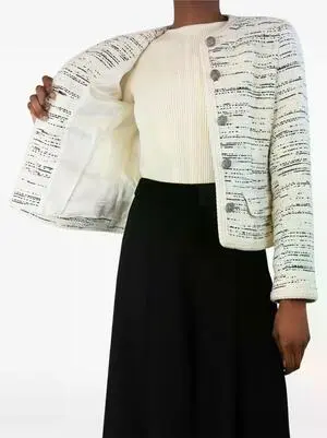 Ba&sh Cream Tweed Jacket
