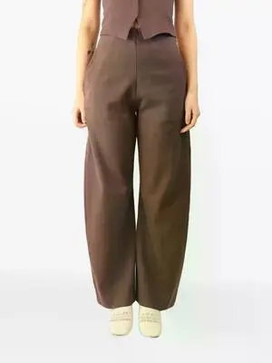 CORTANA Halterneck Wide-leg Trousers - Brown