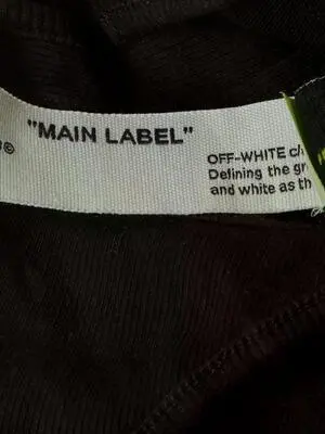 Off-White Racer-back Ribbed Tank Top