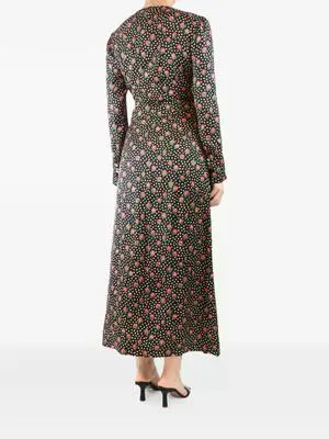 Miu Miu Button-embellished Floral-print Maxi Dress