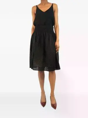 Prada Broderie Anglaise Midi Skirt
