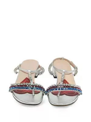 Gucci Crystal-embellished Ankle-strap Sandals