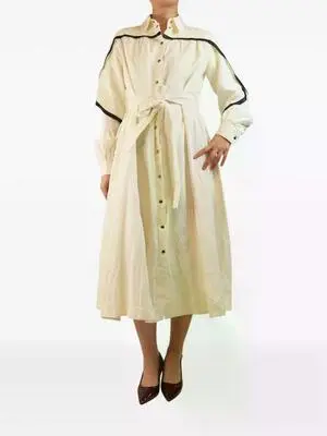 Celine Belted Shirt Maxi Dress
