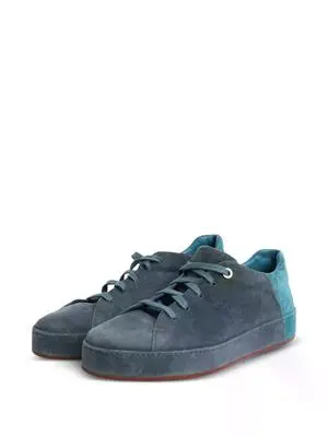 Loro Piana Suede Lace-up Sneakers - Blue