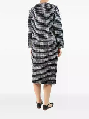 Tory Burch Jacquard Knit Cardigan And Skirt Set