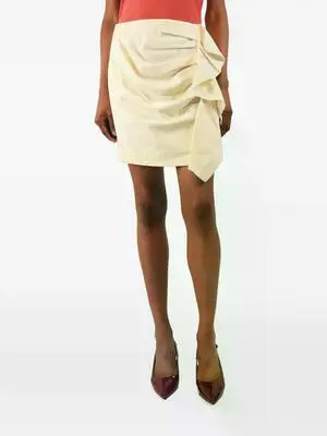 ISABEL MARANT VINTAGE Frilled Mini Skirt - Neutrals