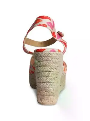 CASTANER X DIANE VON FURSTENBERG Lip-print Wedge Espadrilles
