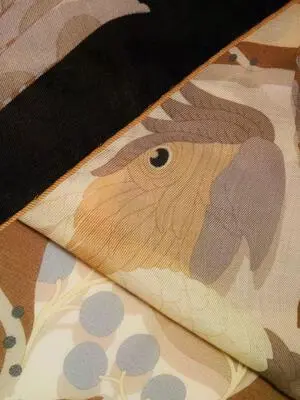FERRAGAMO Parrots Print Cashmere Shawl