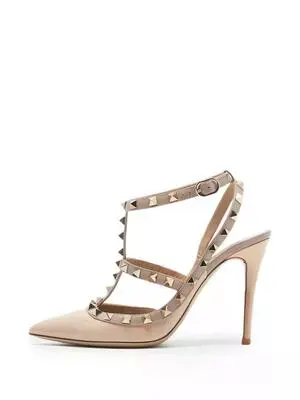 Valentino Garavani Rockstud Caged Pumps - Neutrals