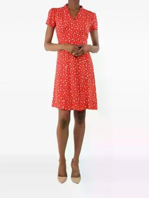 HVN Star Print Midi Dress
