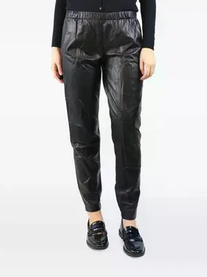 Vince Elasticated Waist Leather Trousers