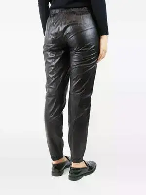 Vince Elasticated Waist Leather Trousers