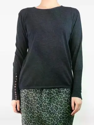 BAMFORD Button-cuff Long Sleeve T-shirt - Grey