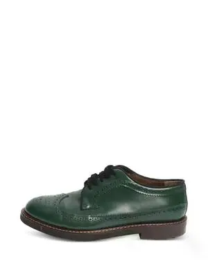 Marni Lace-up Leather Brogues - Green