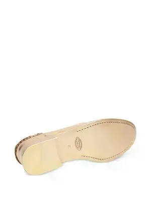 TOD'S Tone Patent Almond Toe Loafers