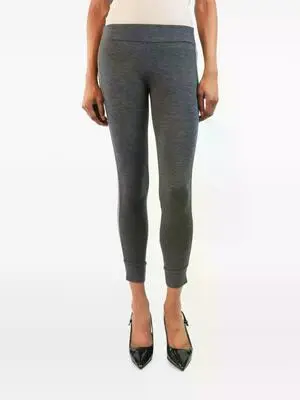 Brunello Cucinelli Bead-embellished Leggings - Grey