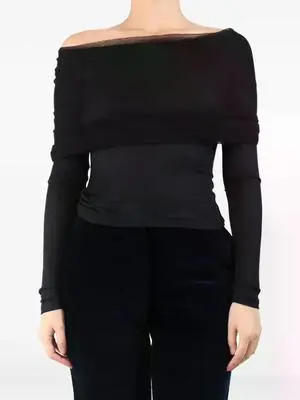 Christopher Esber Off-the-shoulder Mesh Top