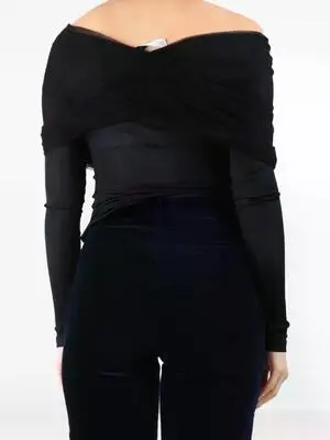 Christopher Esber Off-the-shoulder Mesh Top