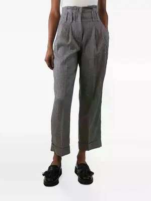 Brunello Cucinelli High-waist Pleated Trousers - Grey