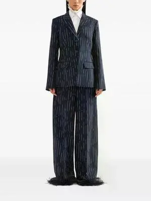 Erdem Striped Wide-leg Trousers - Blue
