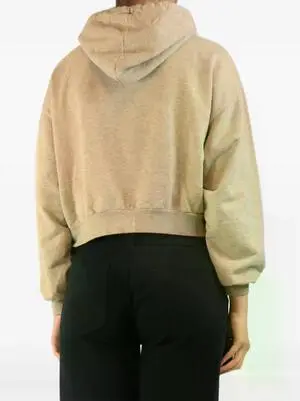Celine Triomphe Patch Cropped Hoodie