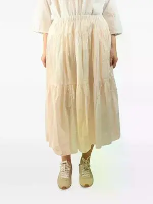 CASEY CASEY Pleated Tiered Midi Skirt