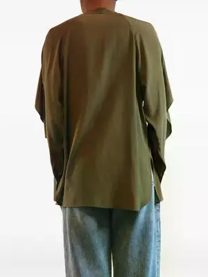 Victoria Beckham Silk Ruffled Tie Neck Blouse