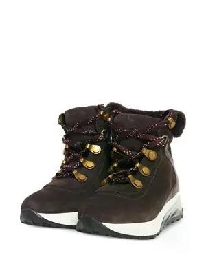 See By Chloé Lace-up Shearling Trim Ankle Boots