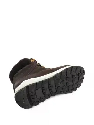 See By Chloé Lace-up Shearling Trim Ankle Boots
