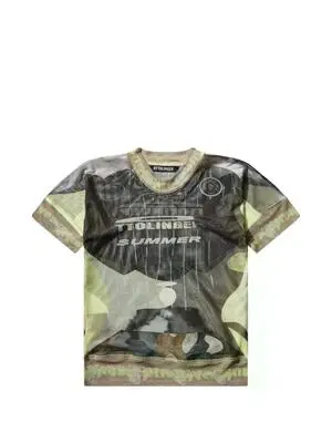 Ottolinger Graphic Print Mesh T-shirt