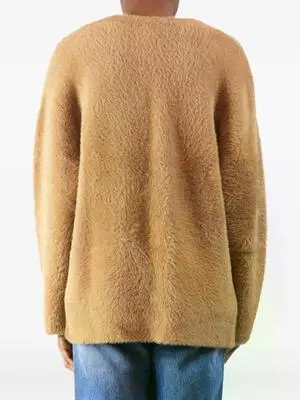 FORTE_FORTE Brushed Texture V-neck Cardigan