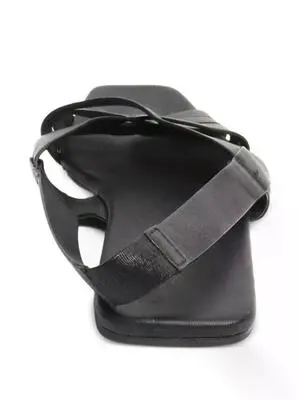 THE ROW Meera Leather Slingback Sandals - Black