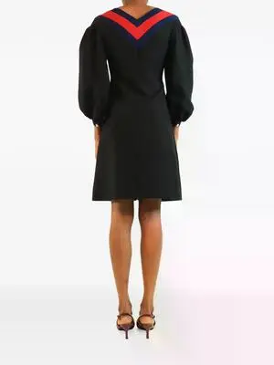Gucci Puff-sleeve Zip-up Mini Dress