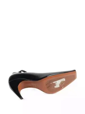 Alaïa Patent Leather Shark Ankle Strap Pumps