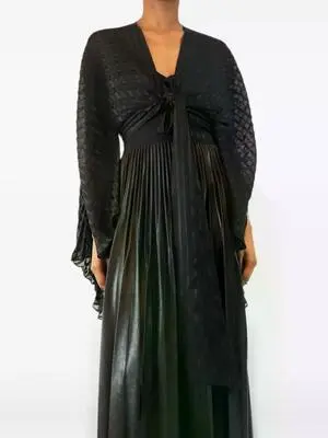 GEORGIA HARDINGE Pleated Wrap Top - Black