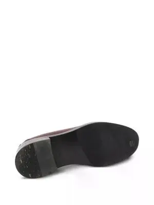 Hermès Burgundy Leather Loafers