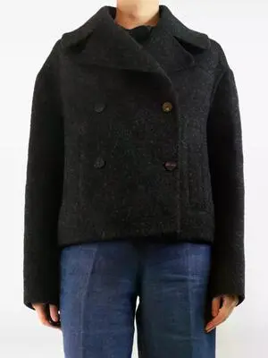 Dior Double-breasted Wool Peacoat - Grey
