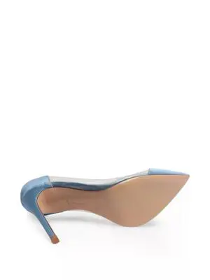 GIANVITO ROSSI Satin Transparent-panel Pumps