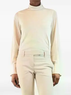 Brunello Cucinelli High-neck Long-sleeve Top