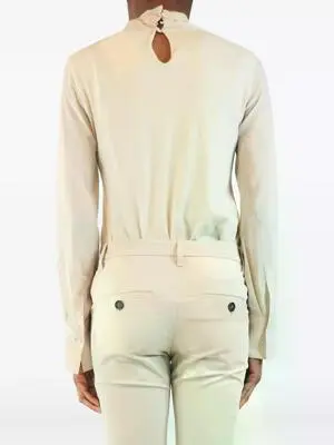 Brunello Cucinelli High-neck Long-sleeve Top