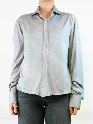 Brunello Cucinelli Slim-fit Jersey Shirt - Grey