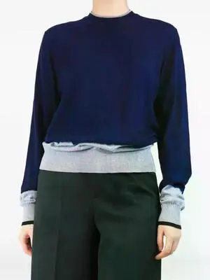 LANVIN Tie-dye Crew Neck Sweater - Blue