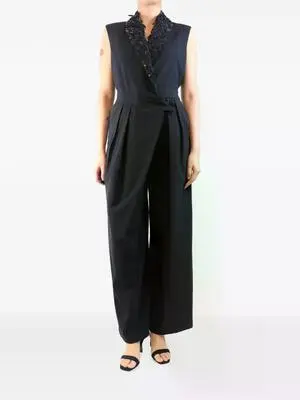 Brunello Cucinelli Sequin Embellished V-neck Jumpsuit