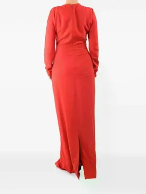 THE ROW Draped Long-sleeve Maxi Dress
