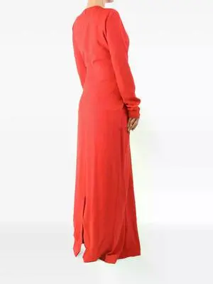 THE ROW Draped Long-sleeve Maxi Dress