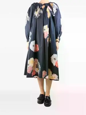 REJINA PYO Floral-print Tie-neck Dress