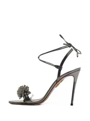 AQUAZZURA Monaco Embellished Ankle Strap Sandals