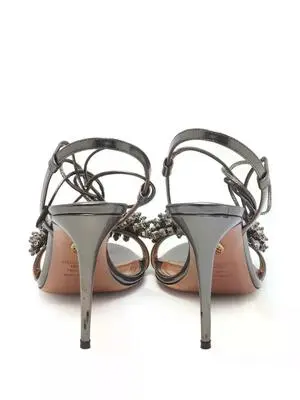 AQUAZZURA Monaco Embellished Ankle Strap Sandals