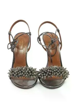 AQUAZZURA Monaco Embellished Ankle Strap Sandals